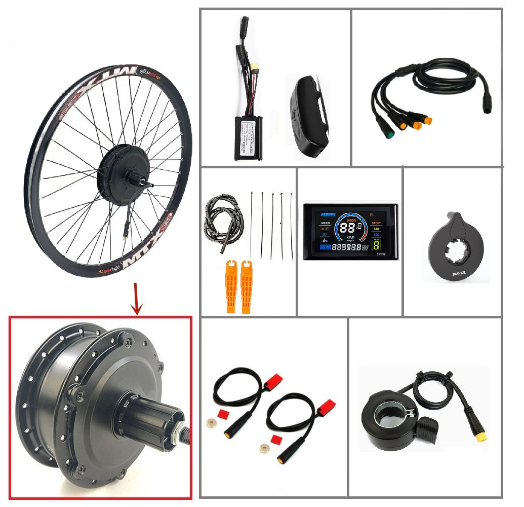 E-Bike Conversion Kit, MTX Rim 250WATT, 27.5/29/700C Hub Motor ...